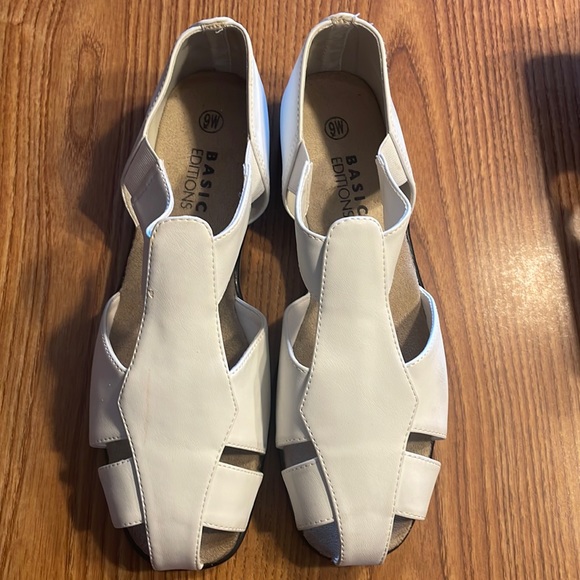 Shoes | Basic Editions White Sandals | Poshmark